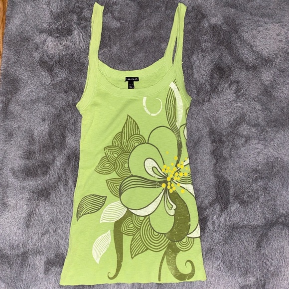 FANG | Tops | Y2k Hippie Floral Tanktop | Poshmark